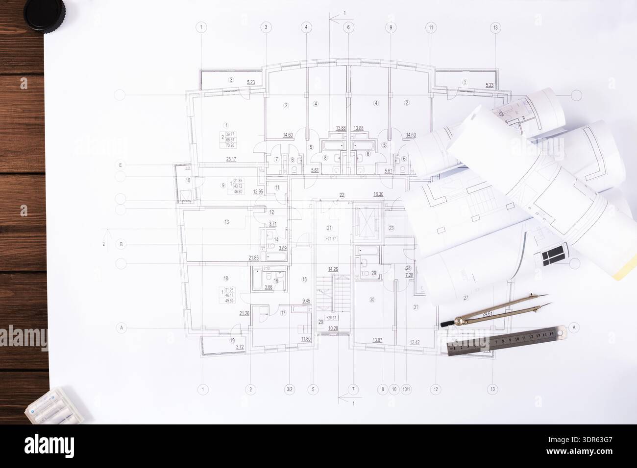 Collection drafting tools plans hi-res stock photography and images - Alamy