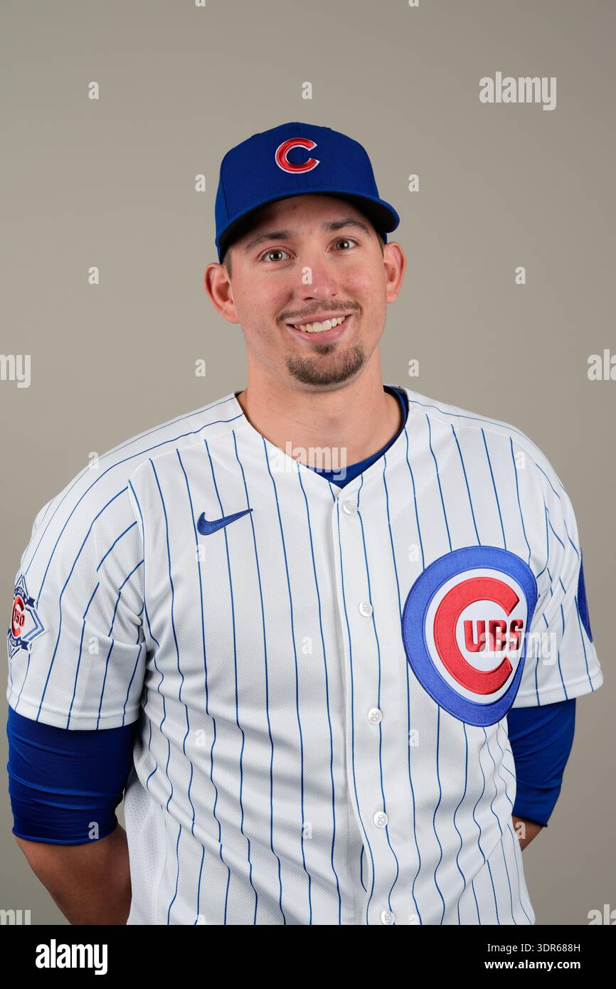 Chicago Cubs' Connor Schultz is seen Tuesday, Feb. 17, 2026, in Mesa ...