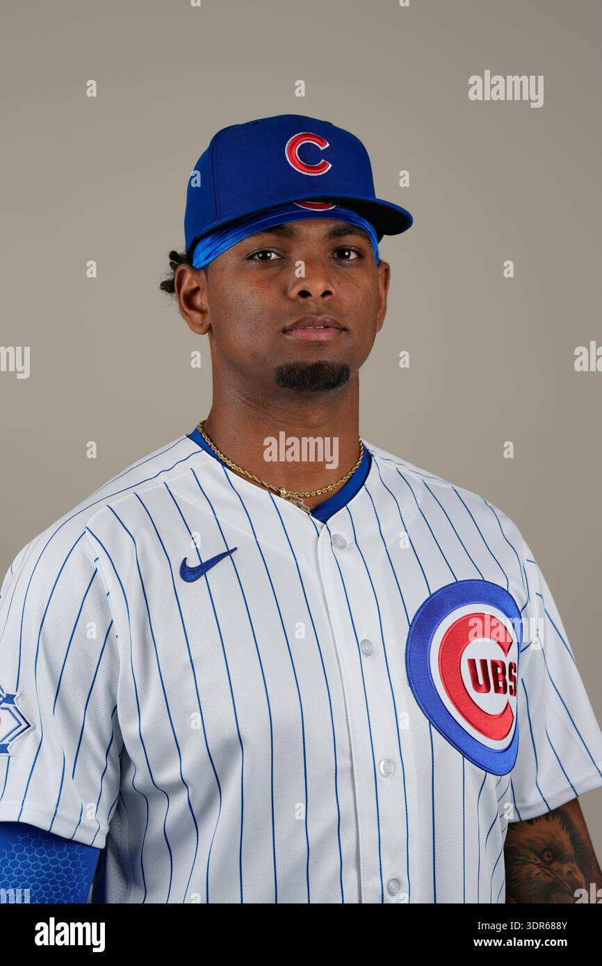 Chicago Cubs' Edward Cabrera is seen Tuesday, Feb. 17, 2026, in Mesa ...