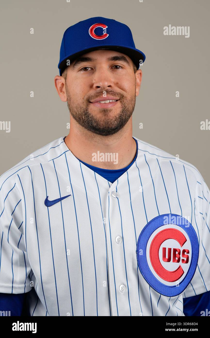 Chicago Cubs' Dylan Carlson is seen Tuesday, Feb. 17, 2026, in Mesa ...