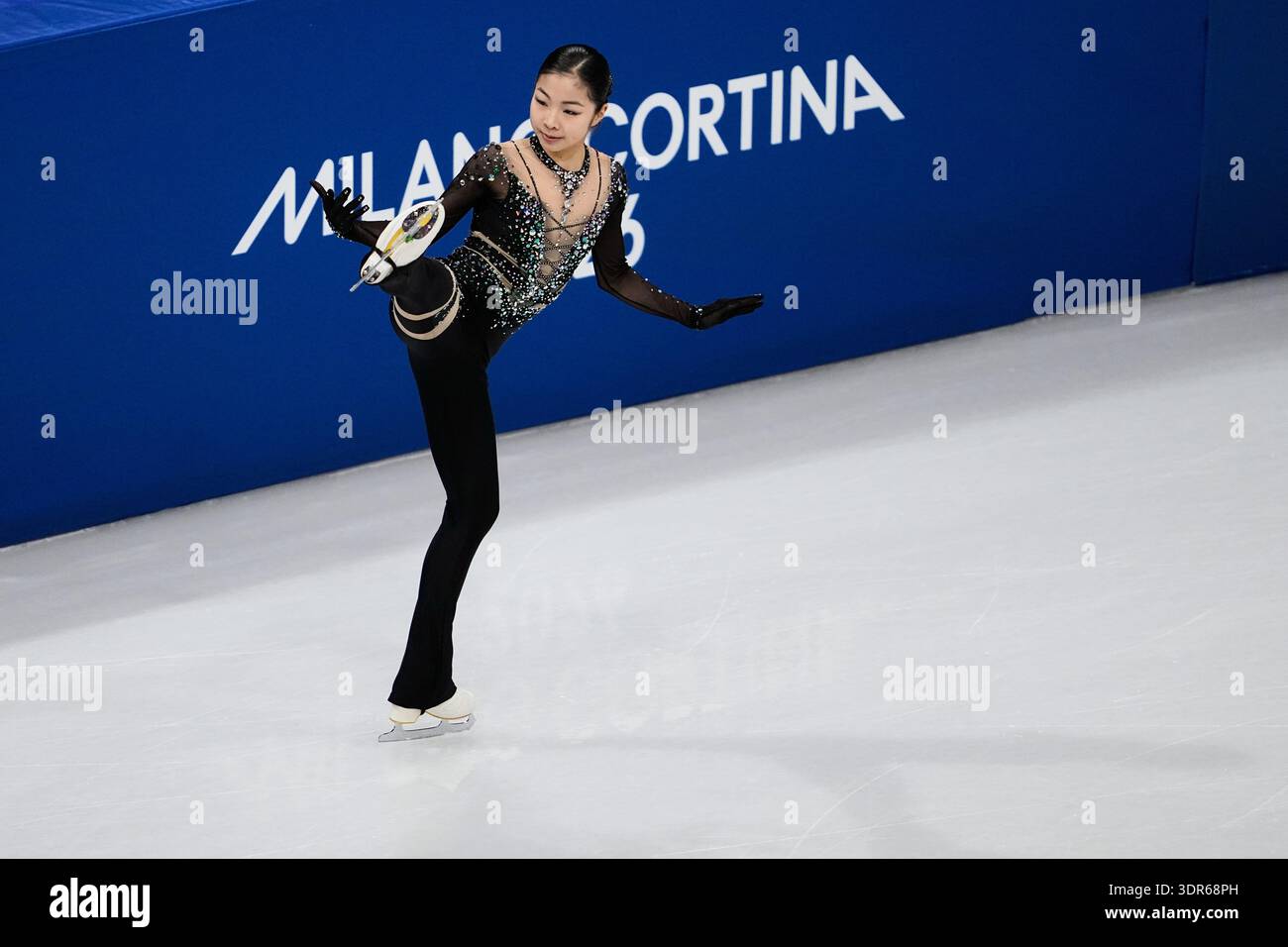 Zhang Ruiyang of China competes during the women's short program figure ...