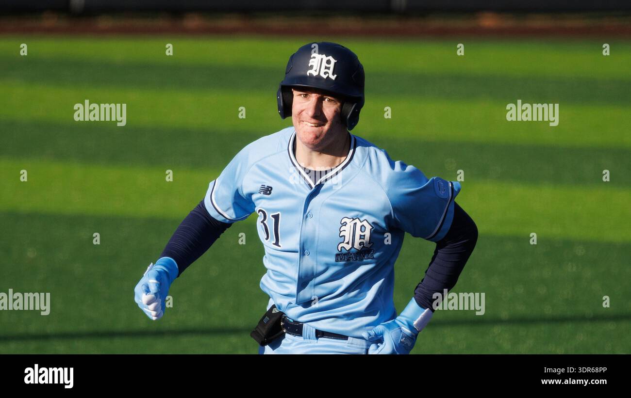 Maine's Troy Carpenter (31) runs the bases during an NCAA baseball game ...