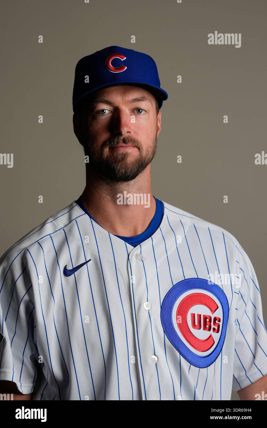 Chicago Cubs' Colin Rea is seen Tuesday, Feb. 17, 2026, in Mesa, Ariz ...