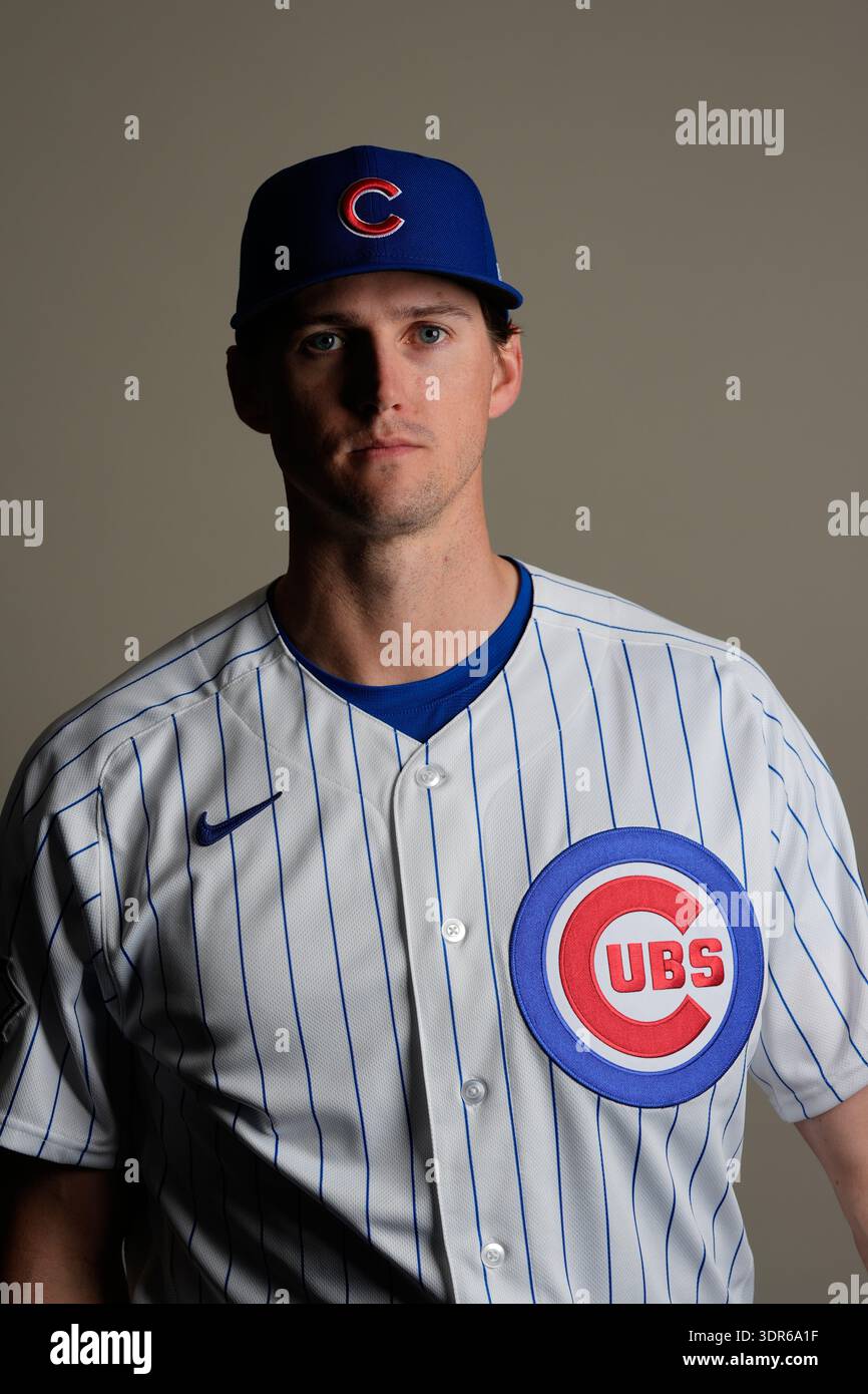 Chicago Cubs' Kyle Wright is seen Tuesday, Feb. 17, 2026, in Mesa, Ariz ...