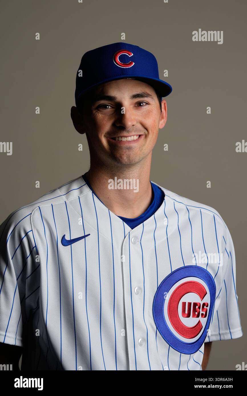 Chicago Cubs' Hoby Milner is seen Tuesday, Feb. 17, 2026, in Mesa, Ariz ...