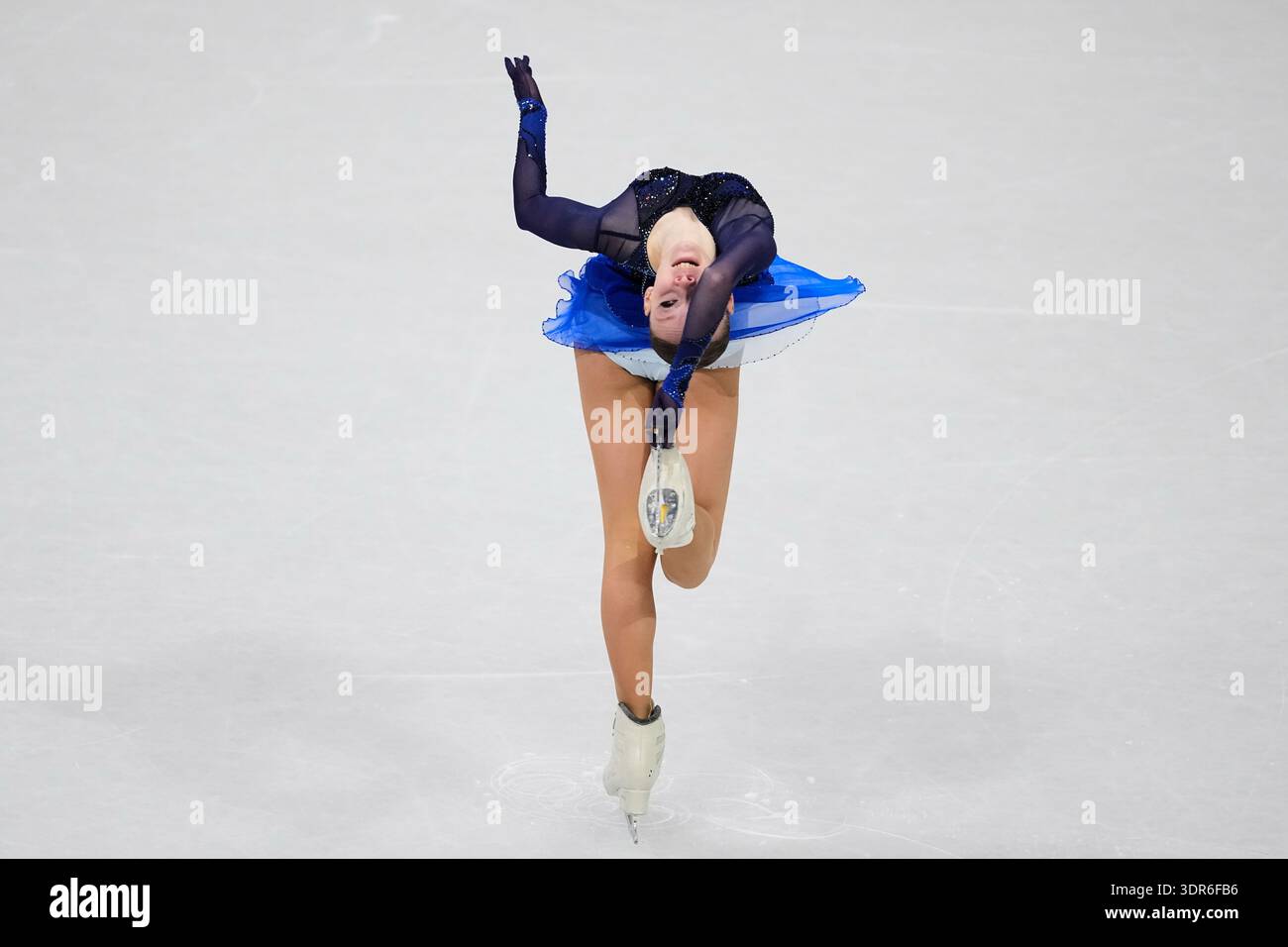 Mariia Seniuk of Israel competes during the women's short program ...