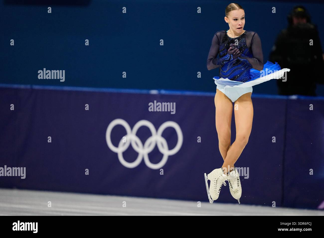 Mariia Seniuk of Israel competes during the women's short program ...
