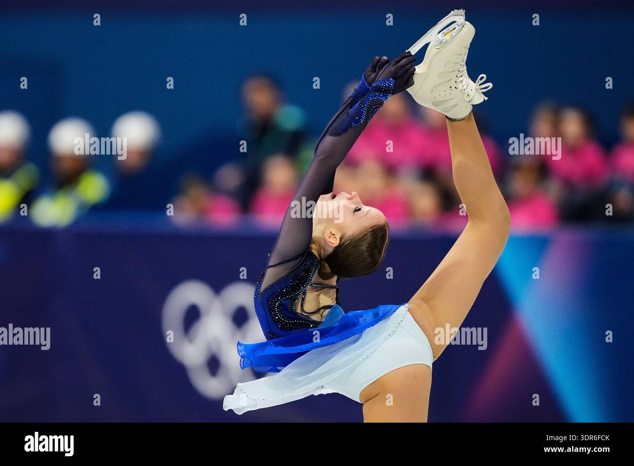 Mariia Seniuk of Israel competes during the women's short program ...