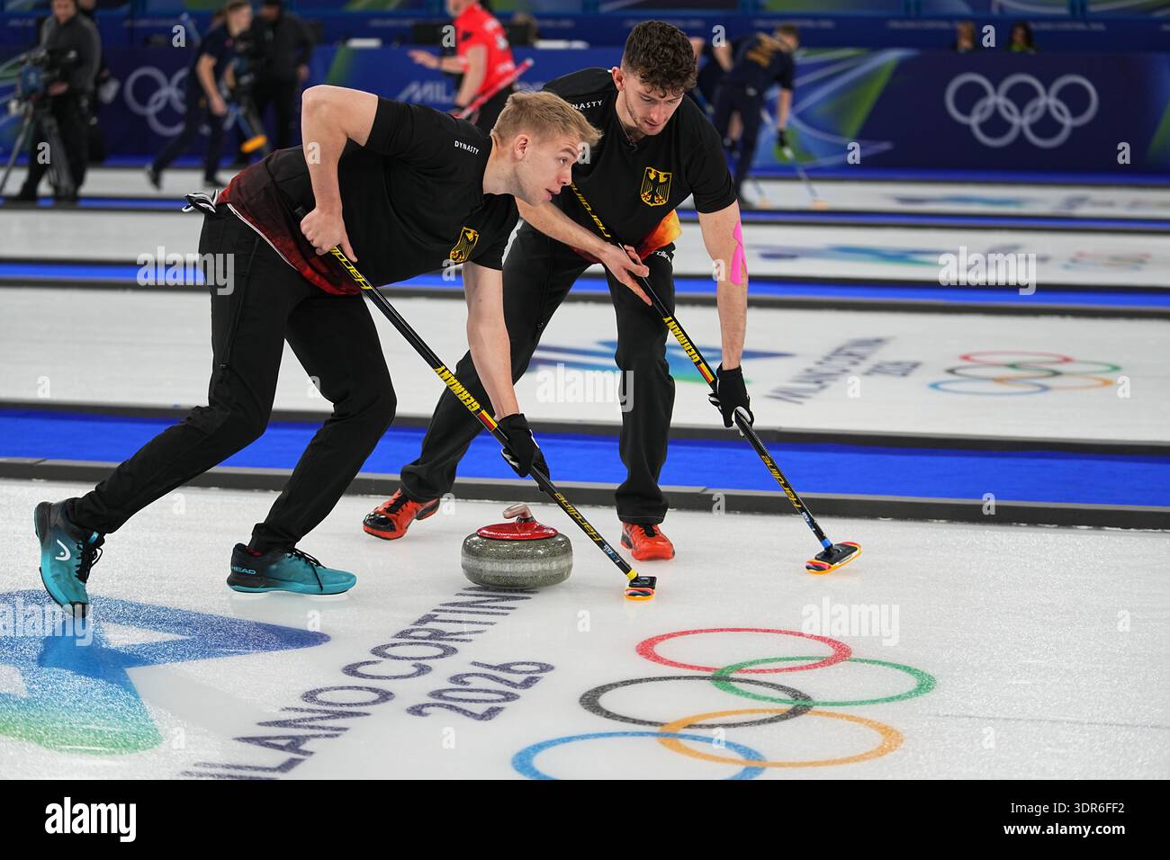 Germany's Felix Messenzehl and Benjamin Kapp in action during the men's ...