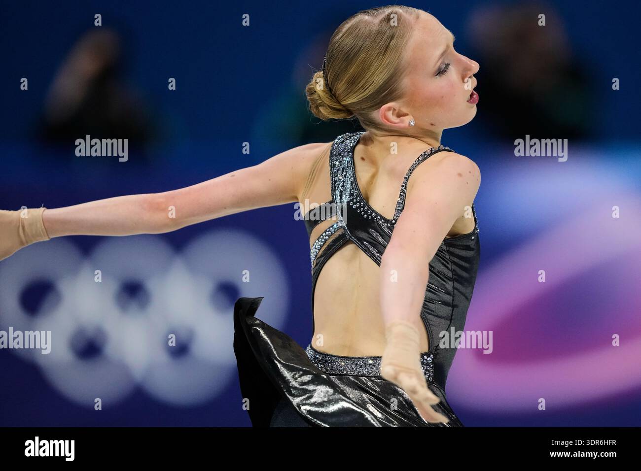 Iida Karhunen of Finland competes during the women's short program ...