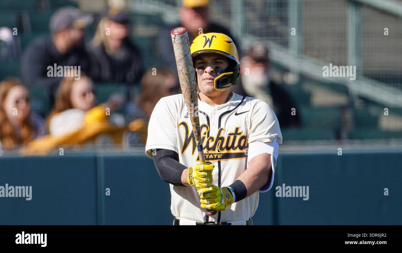 Wichita State's Ethan Gonzalez (3) during an NCAA college baseball game ...