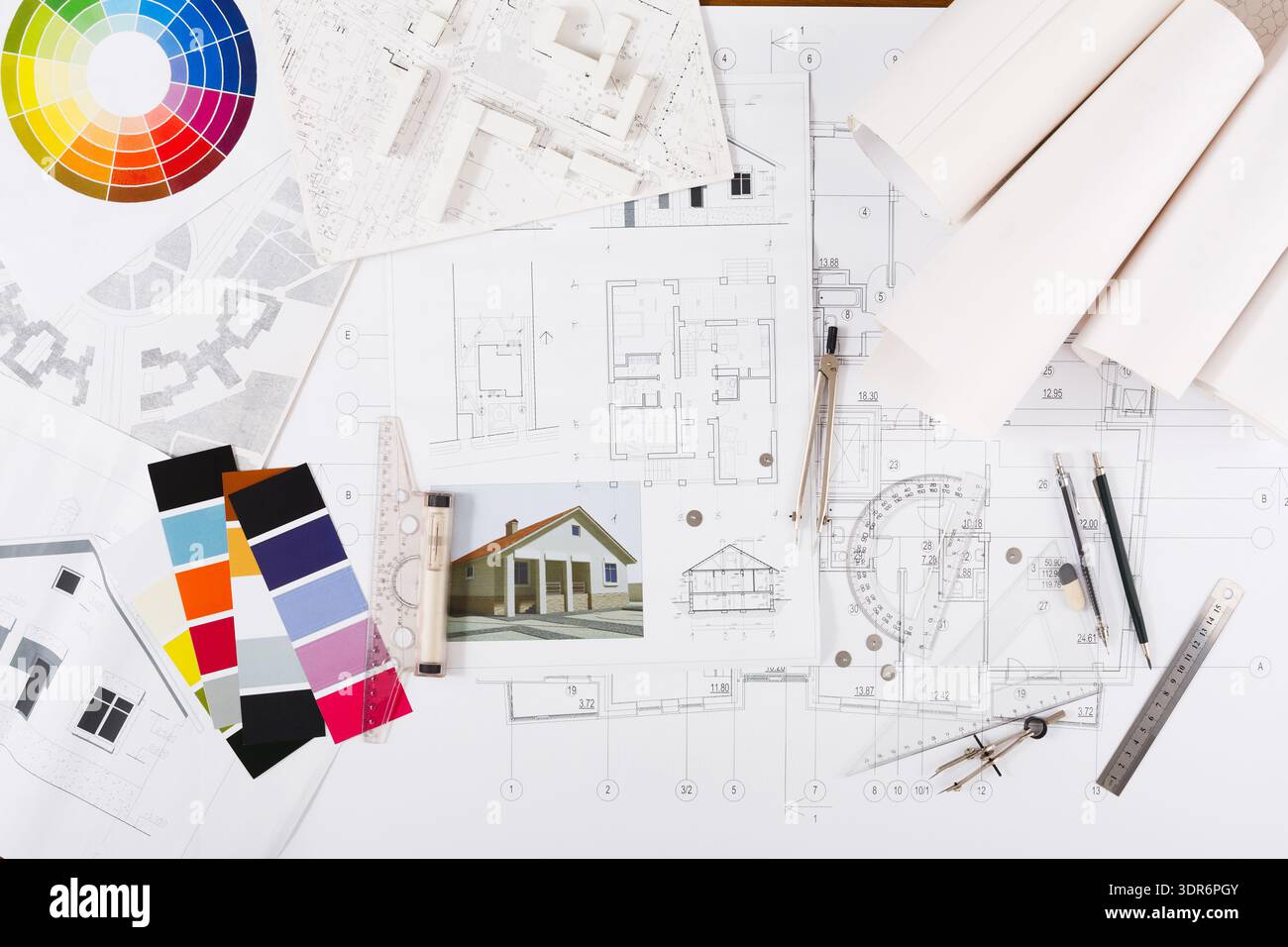 Architectural projections plans hi-res stock photography and images - Alamy