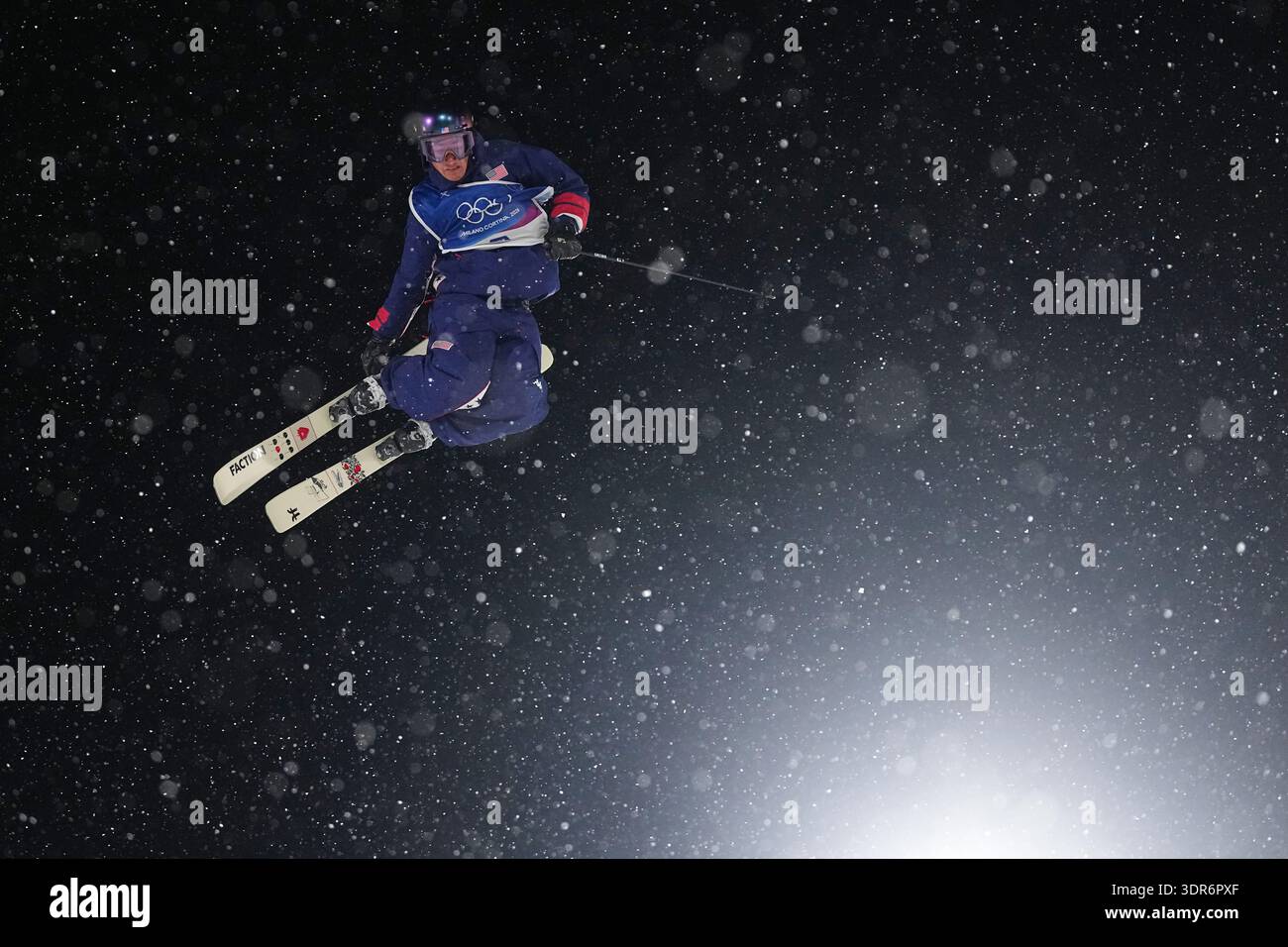 United States' Mac Forehand competes during the men's freestyle skiing ...
