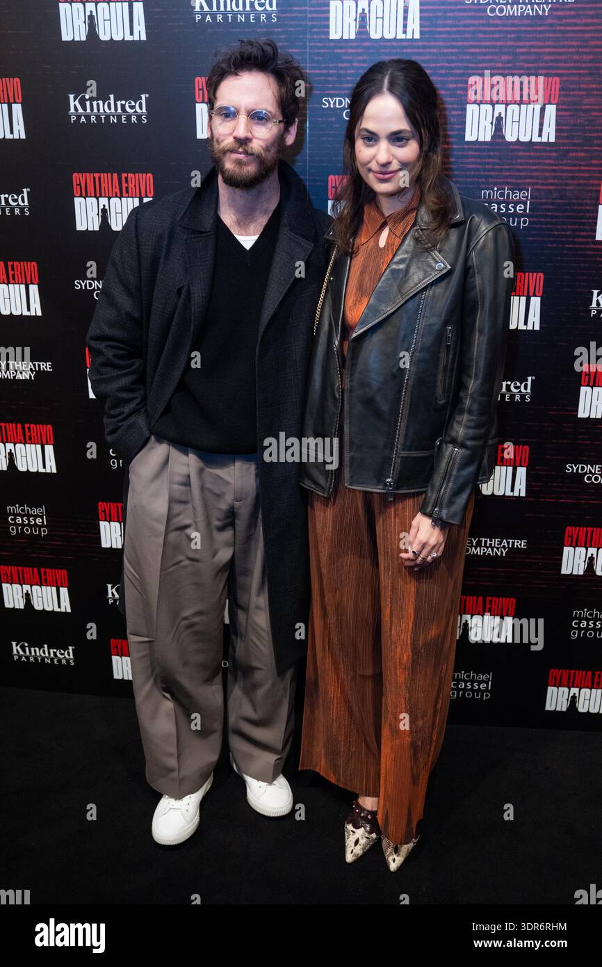 Sam Claflin and Dar Zuzovsky arriving for Dracula at London's Noel ...