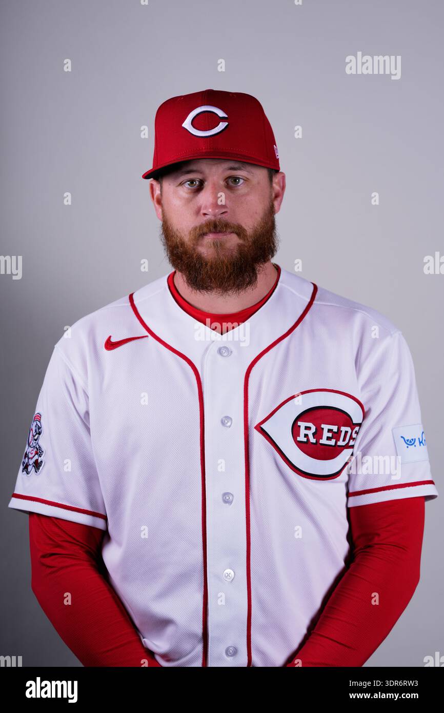 This is a 2026 photo of P.J. Higgins of the Cincinnati Reds MLB ...