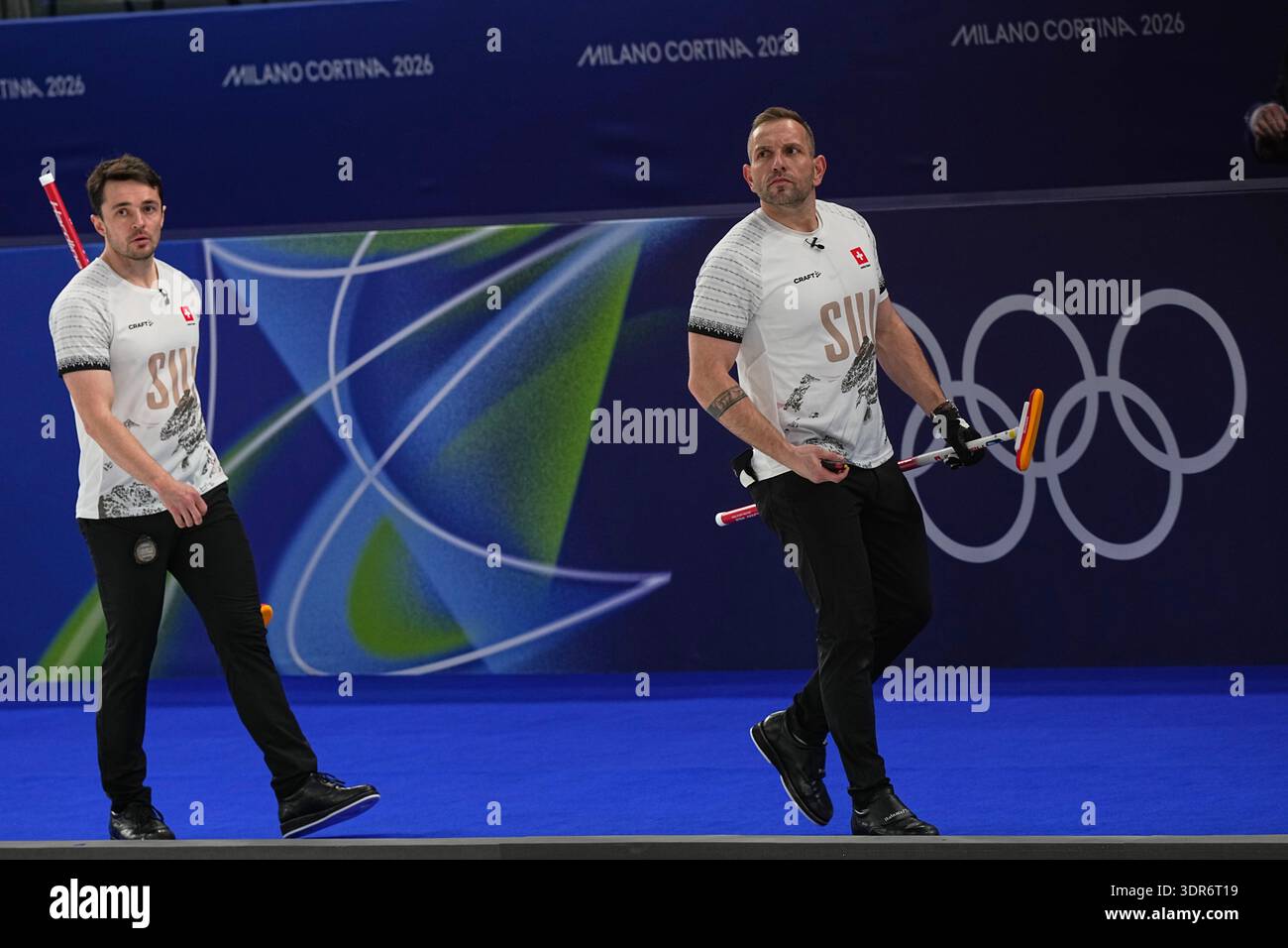Switzerland's Schwarz-van Berkel Benoit and Sven Michel compete during ...