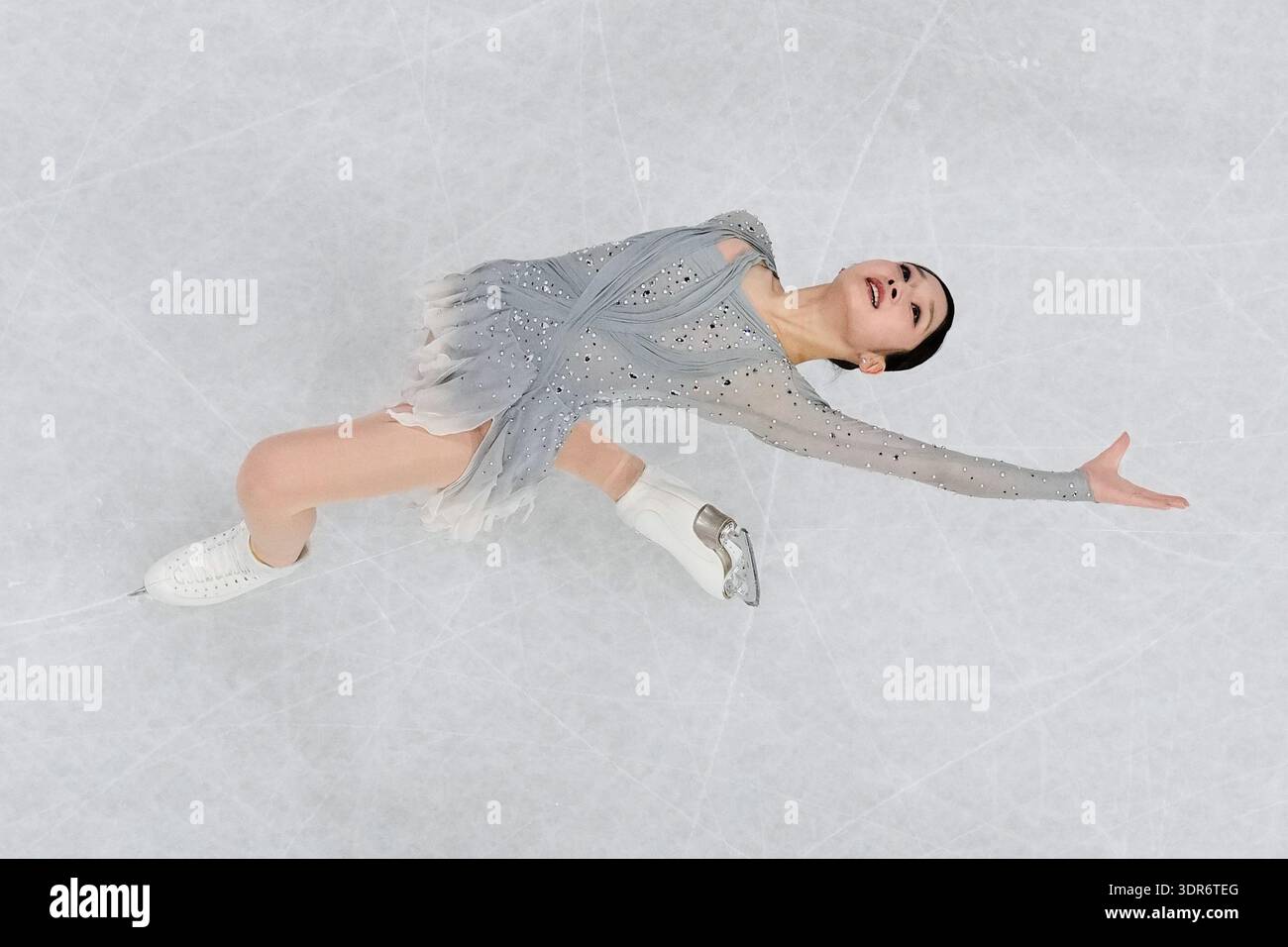 Shin Jia of South Korea competes during the women's short program ...