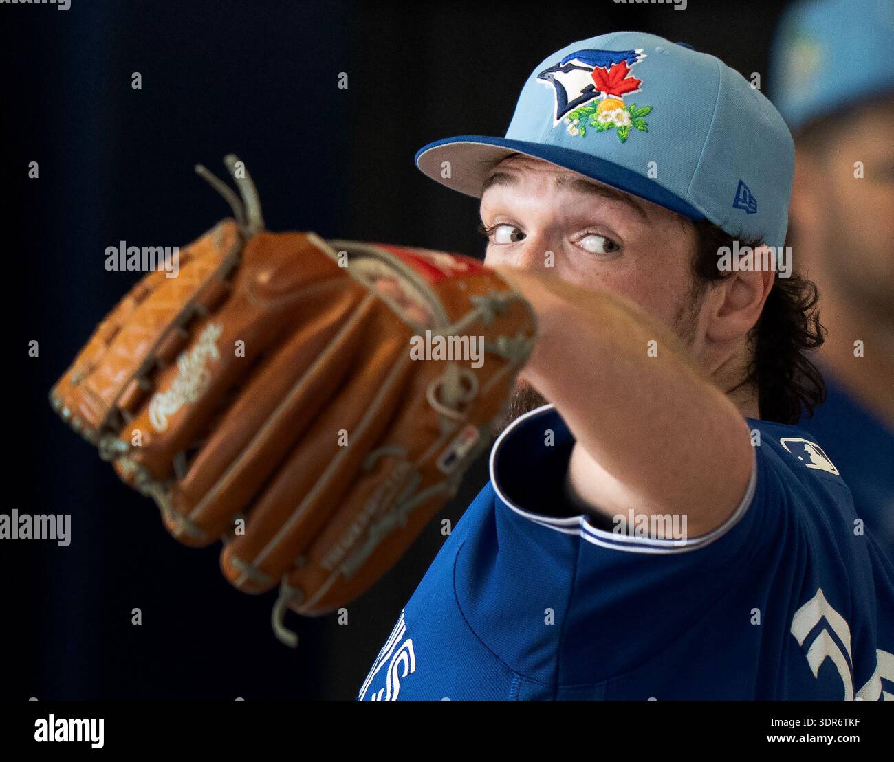 Toronto Blue Jays pitcher Trey Yesavage throws a side at Spring ...