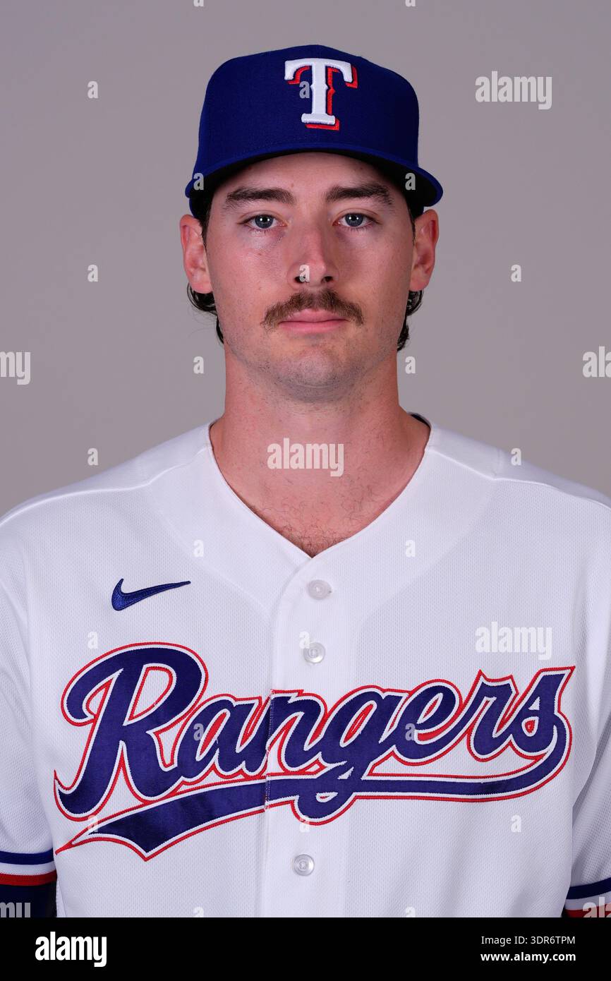 This is a 2026 photo of Cole Winn of the Texas Rangers baseball team ...