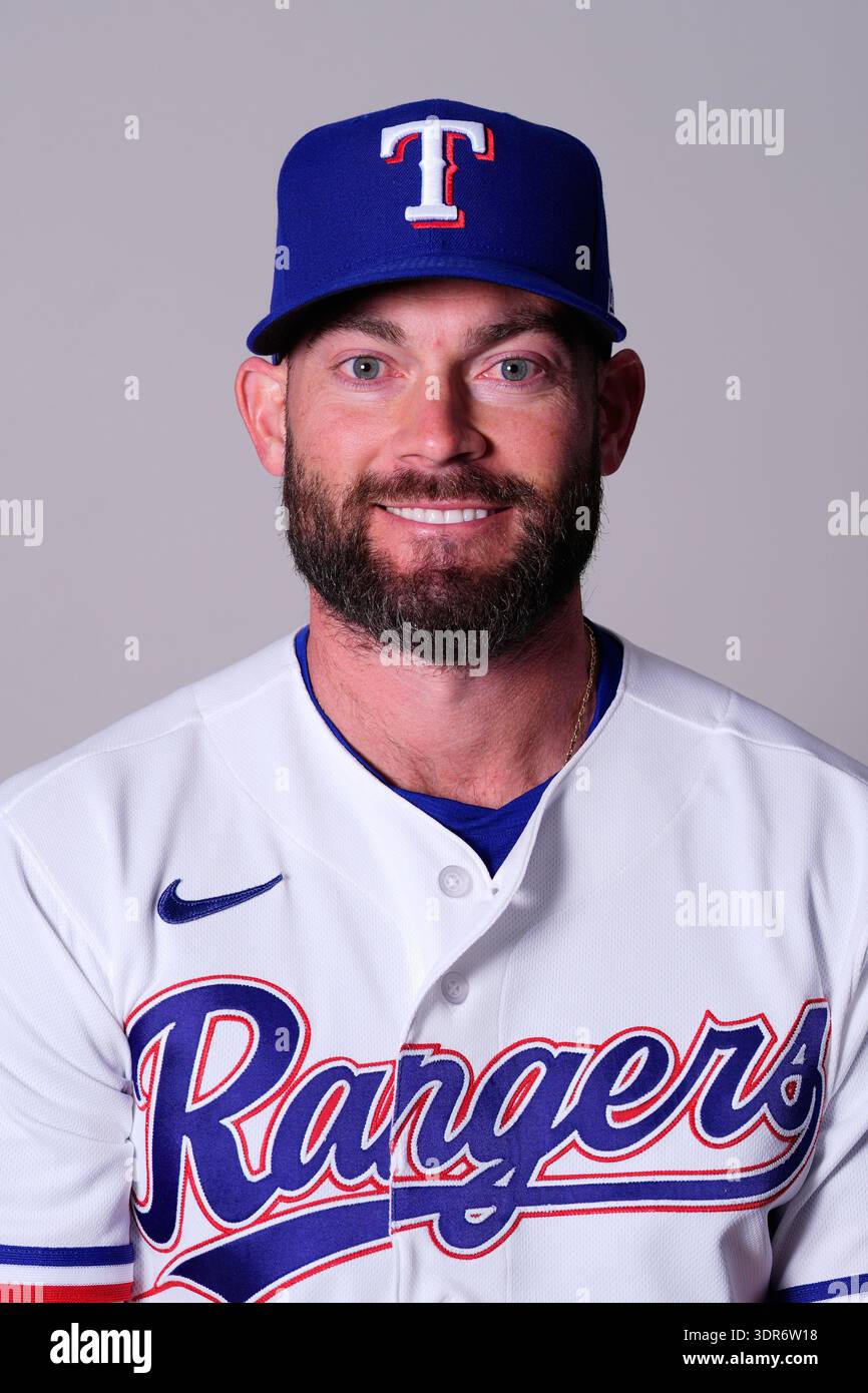 This is a 2026 photo of Justin Viele of the Texas Rangers baseball team ...