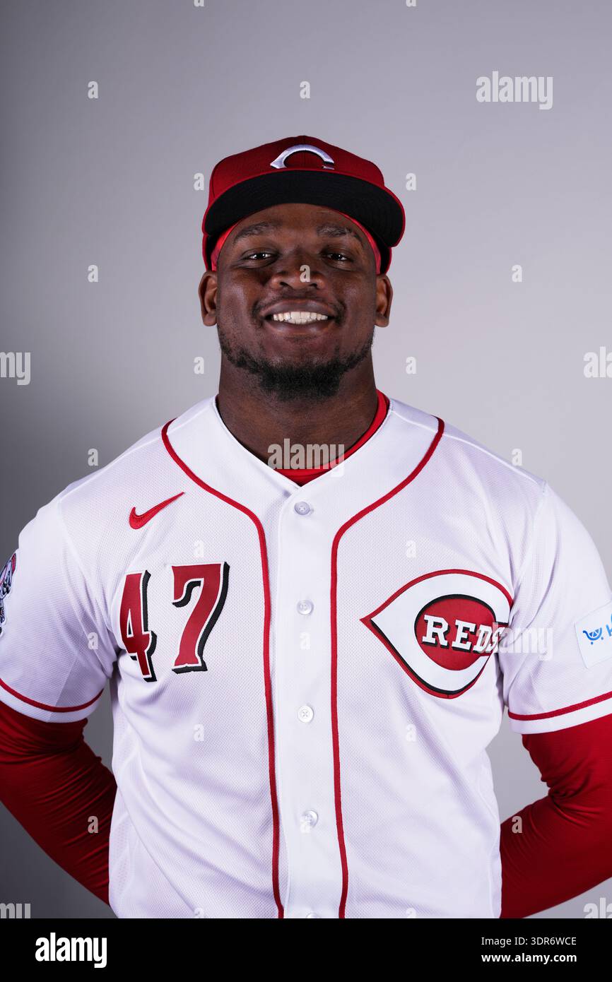 This is a 2026 photo of Luis Mey of the Cincinnati Reds MLB baseball ...