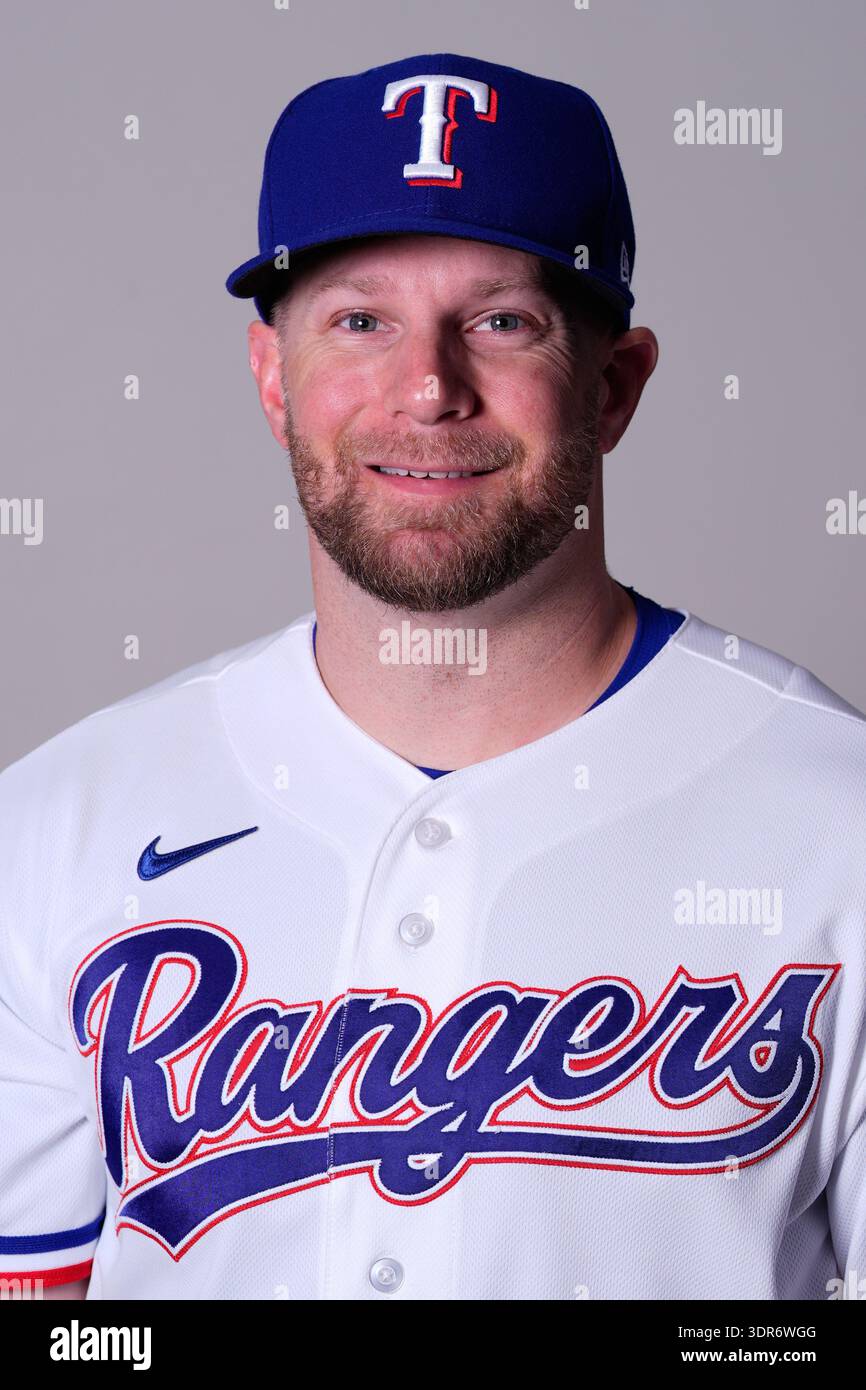 This is a 2026 photo of Eric Dorton of the Texas Rangers baseball team ...