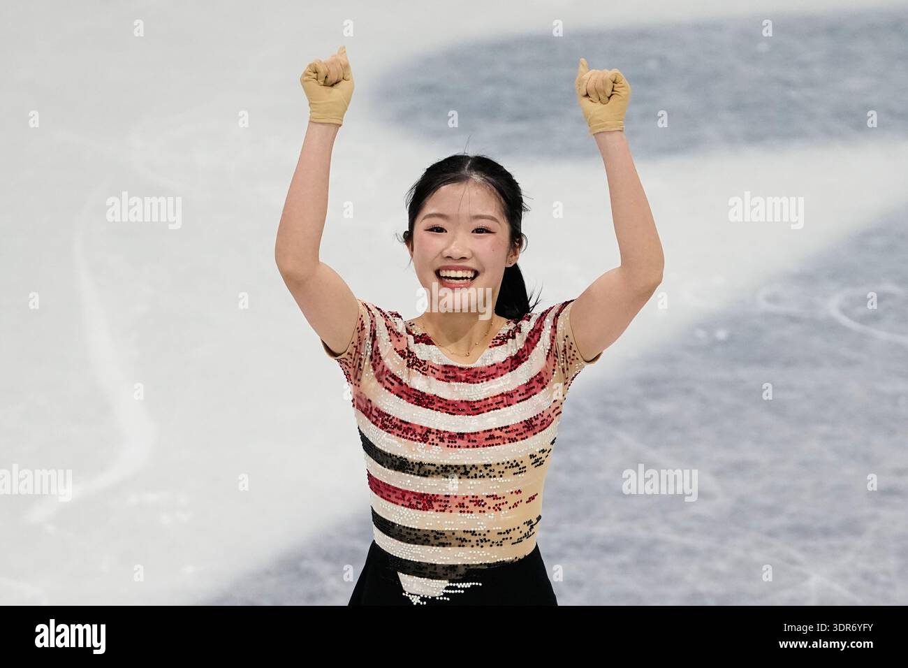 Ami Nakai of Japan competes during the women's short program figure ...