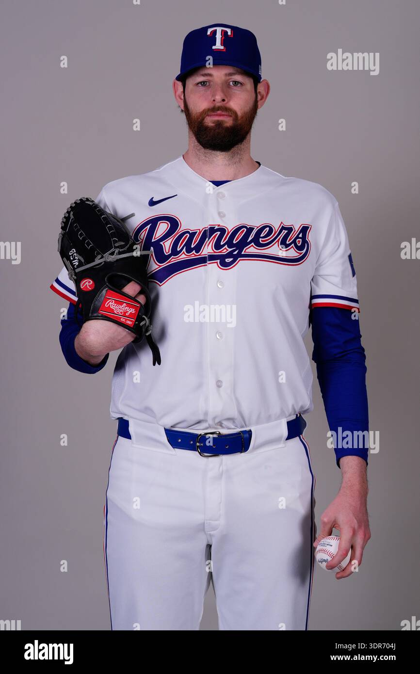 This is a 2026 photo of Jordan Montgomery of the Texas Rangers baseball ...