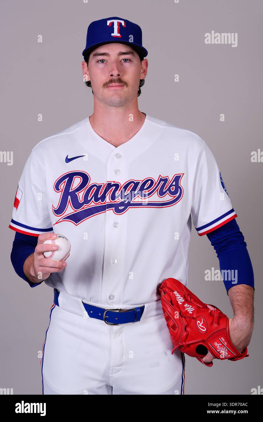 This is a 2026 photo of Cole Winn of the Texas Rangers baseball team ...
