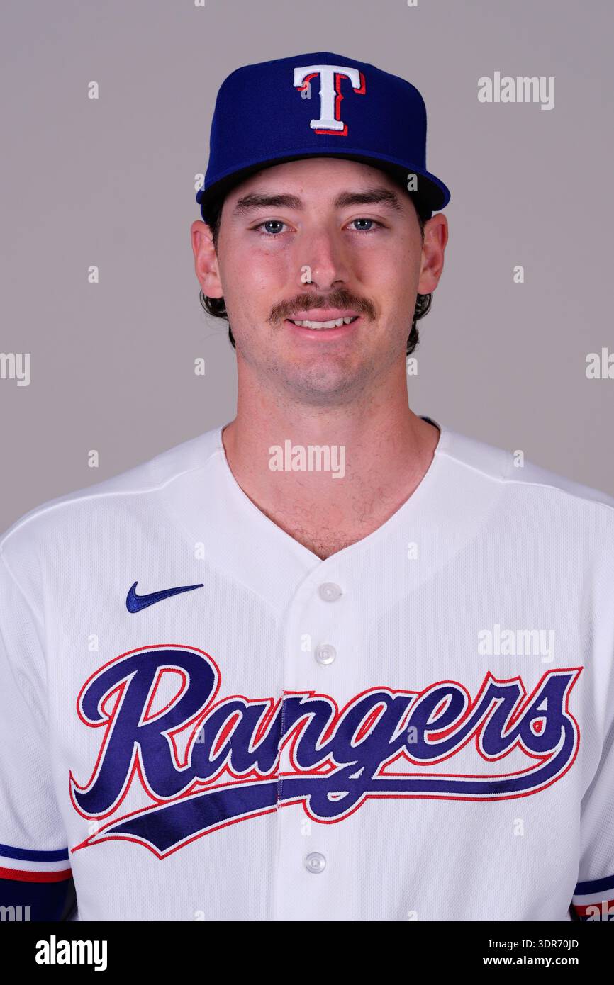 This is a 2026 photo of Cole Winn of the Texas Rangers baseball team ...