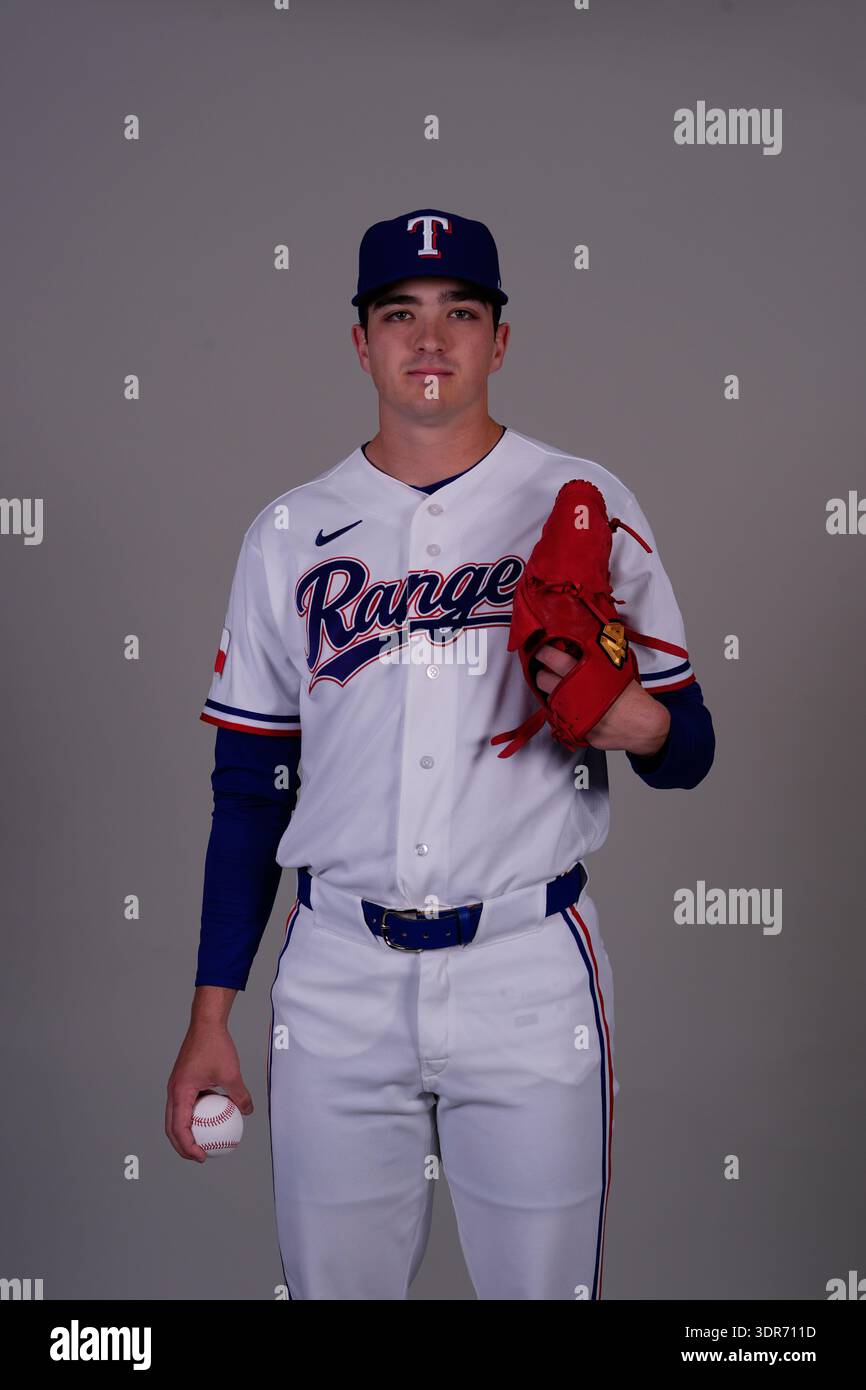 This is a 2026 photo of Ryan Lobus of the Texas Rangers baseball team ...