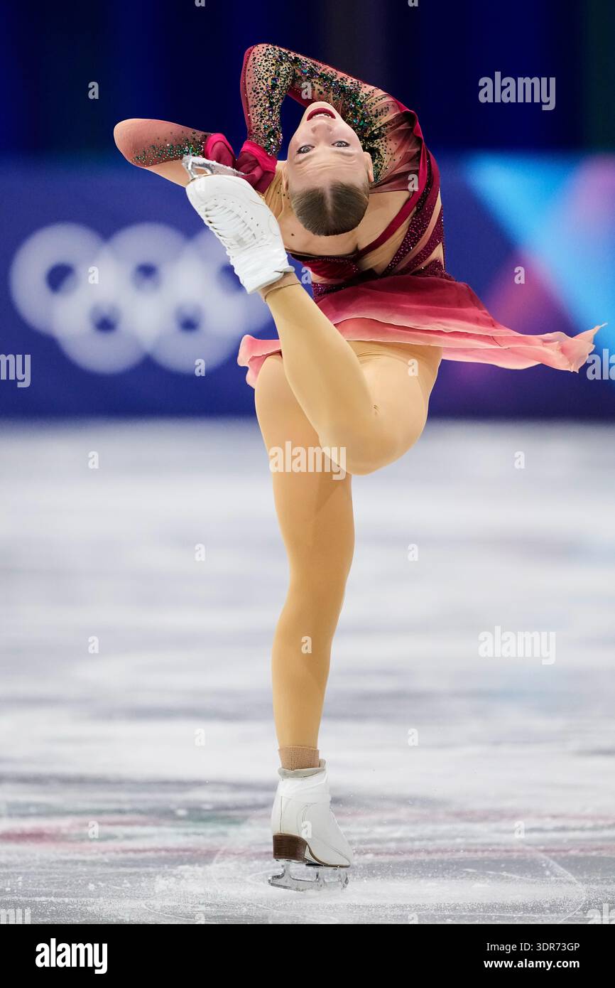 Niina Petrokina of Estonia competes during the women's short program ...