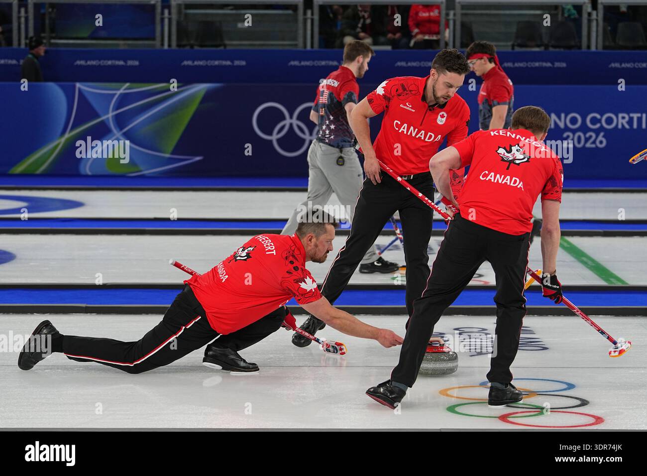 Canada's Brett Gallant, Marc Kennedy and Ben Hebert in action during ...