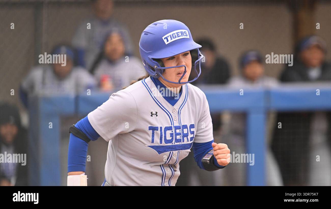 Tennessee State's Dani James (4) plays Butler in an NCAA softball game ...
