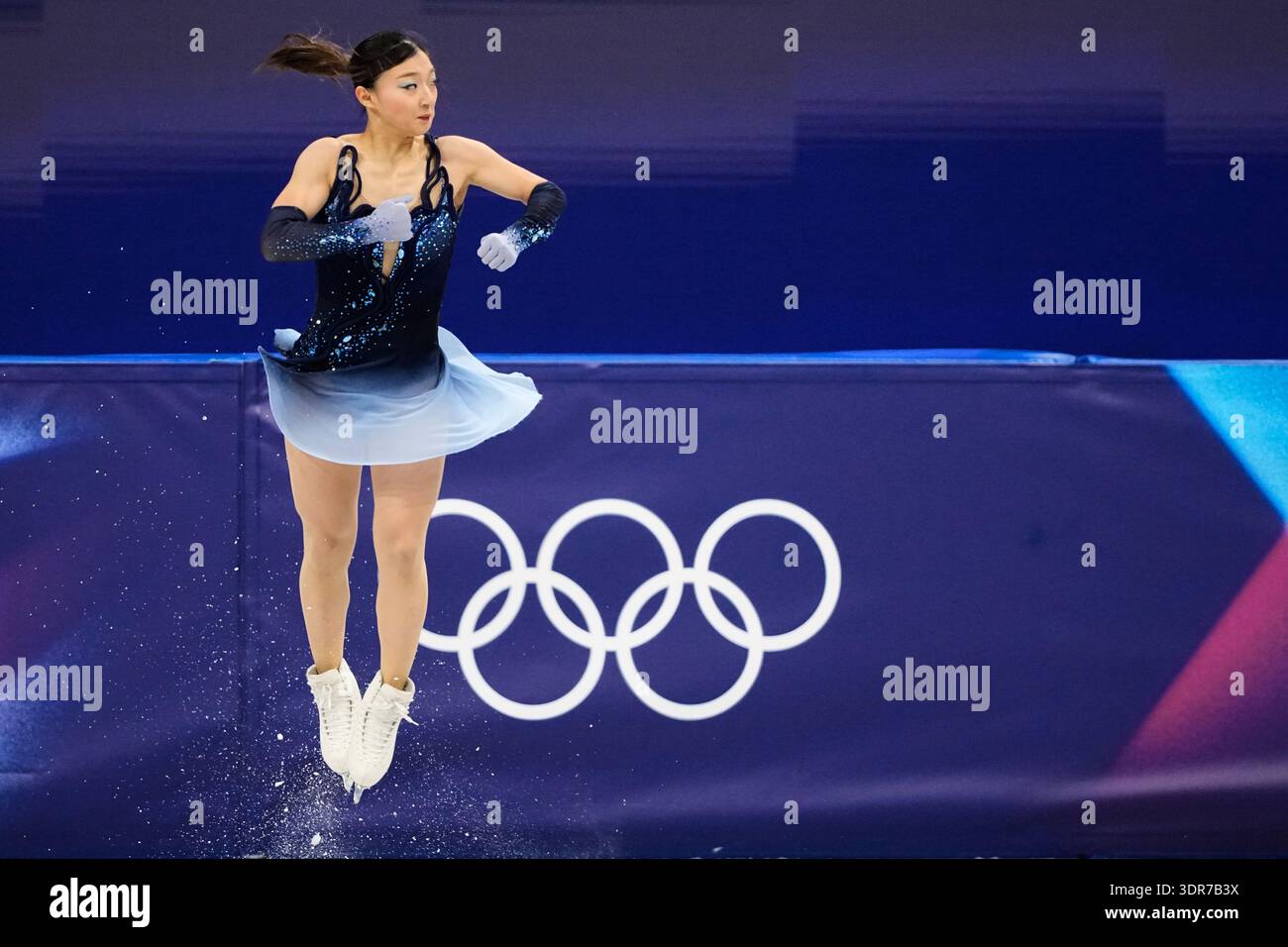 Kaori Sakamoto of Japan competes during the women's short program ...