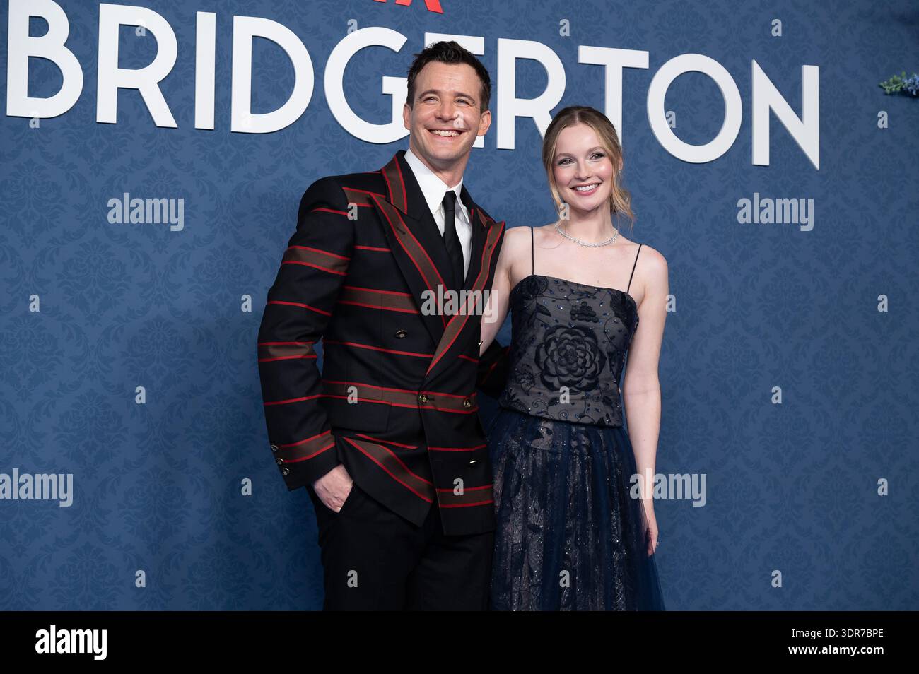 Luke Thompson and Hannah Dodd attends "Bridgerton" Masquerade Ball ...