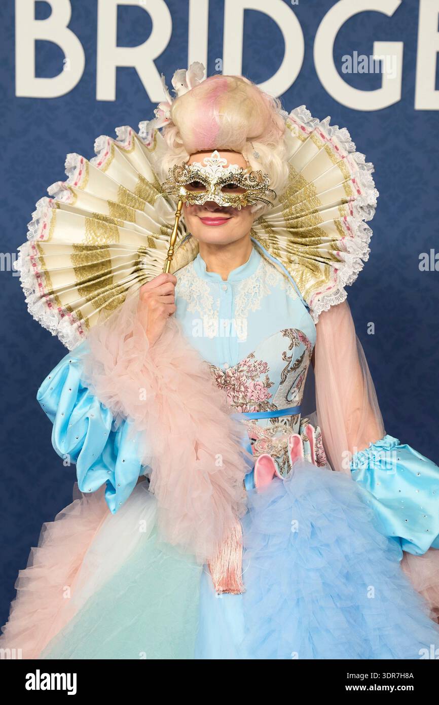 Maya Hansen attends 'Bridgerton' Season 4 Masquerade Ball at Real ...