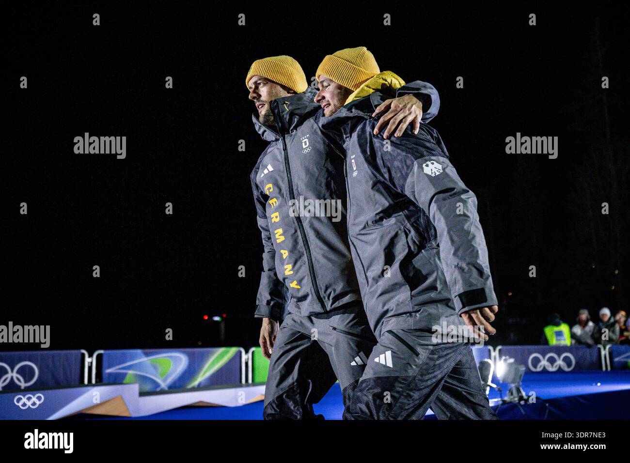 Cortina, Italy. 16th Feb, 2026. Johannes Lochner/Georg Fleischhauer ...