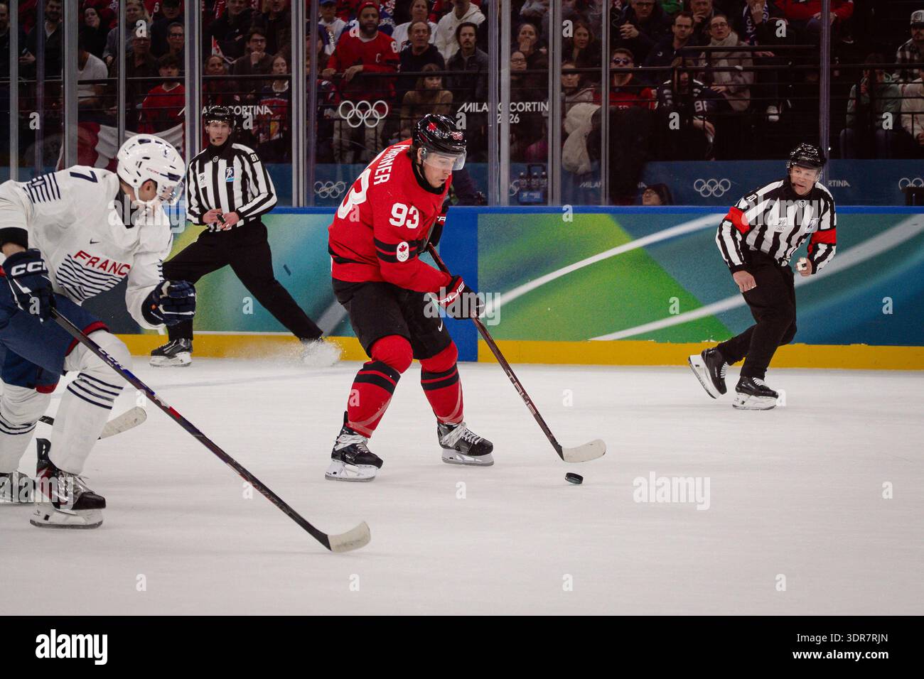 Mitch Marner (Canada, 93) in action during the Menss ice hockey group ...