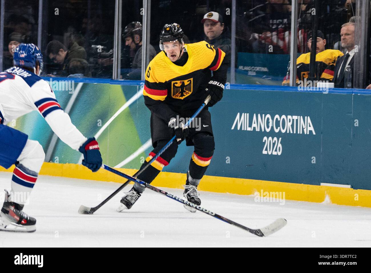 Mailand, Italy. 15th Feb, 2026. Kai Wissmann (Germany, 6) in action ...