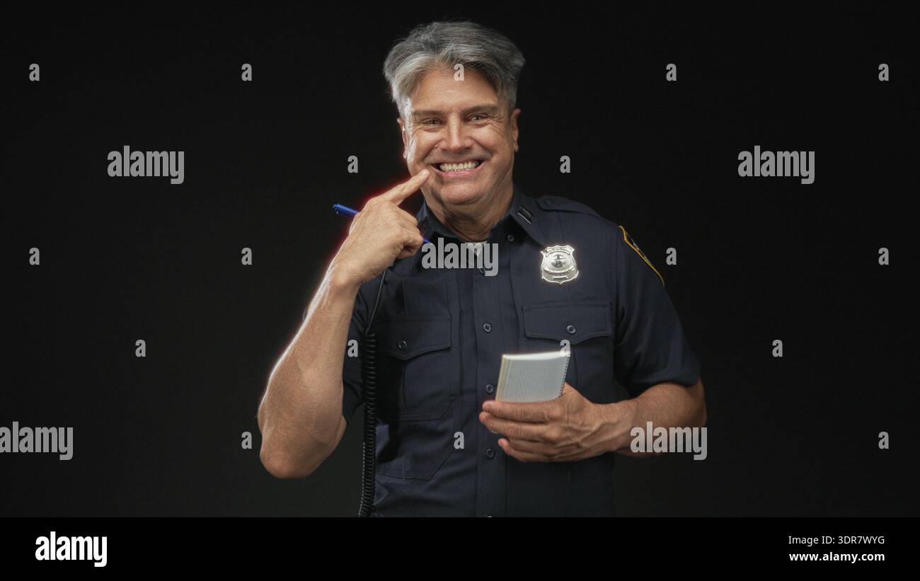 Police man holding notepad hi-res stock photography and images - Alamy