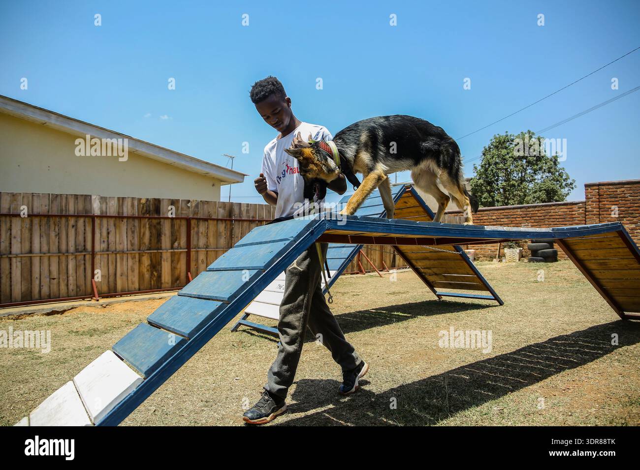 RWANDA, KIGALI. Kigali's leading centre for training dogs at Kimironko ...