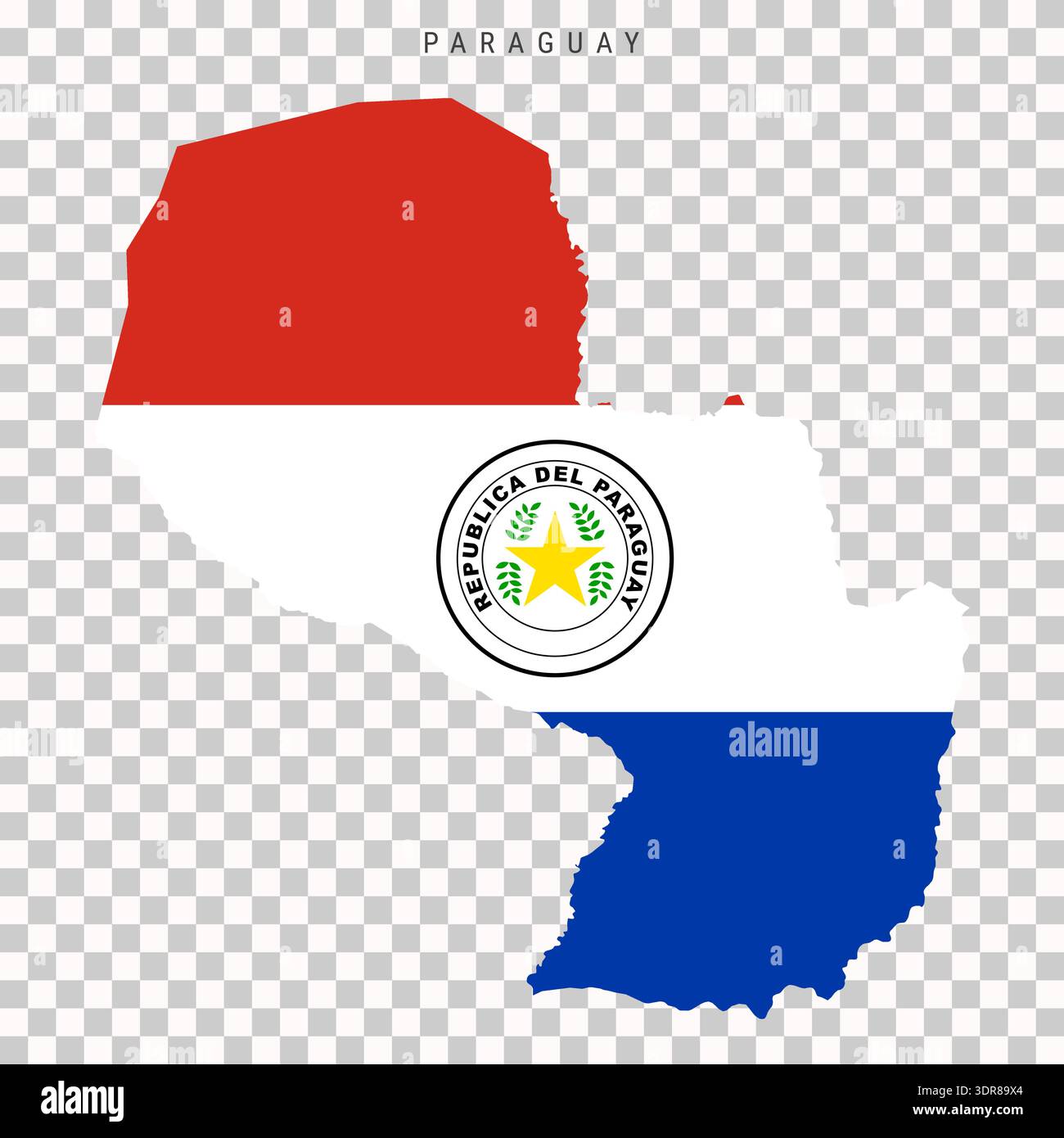 Paraguay outline map Stock Vector Images - Alamy