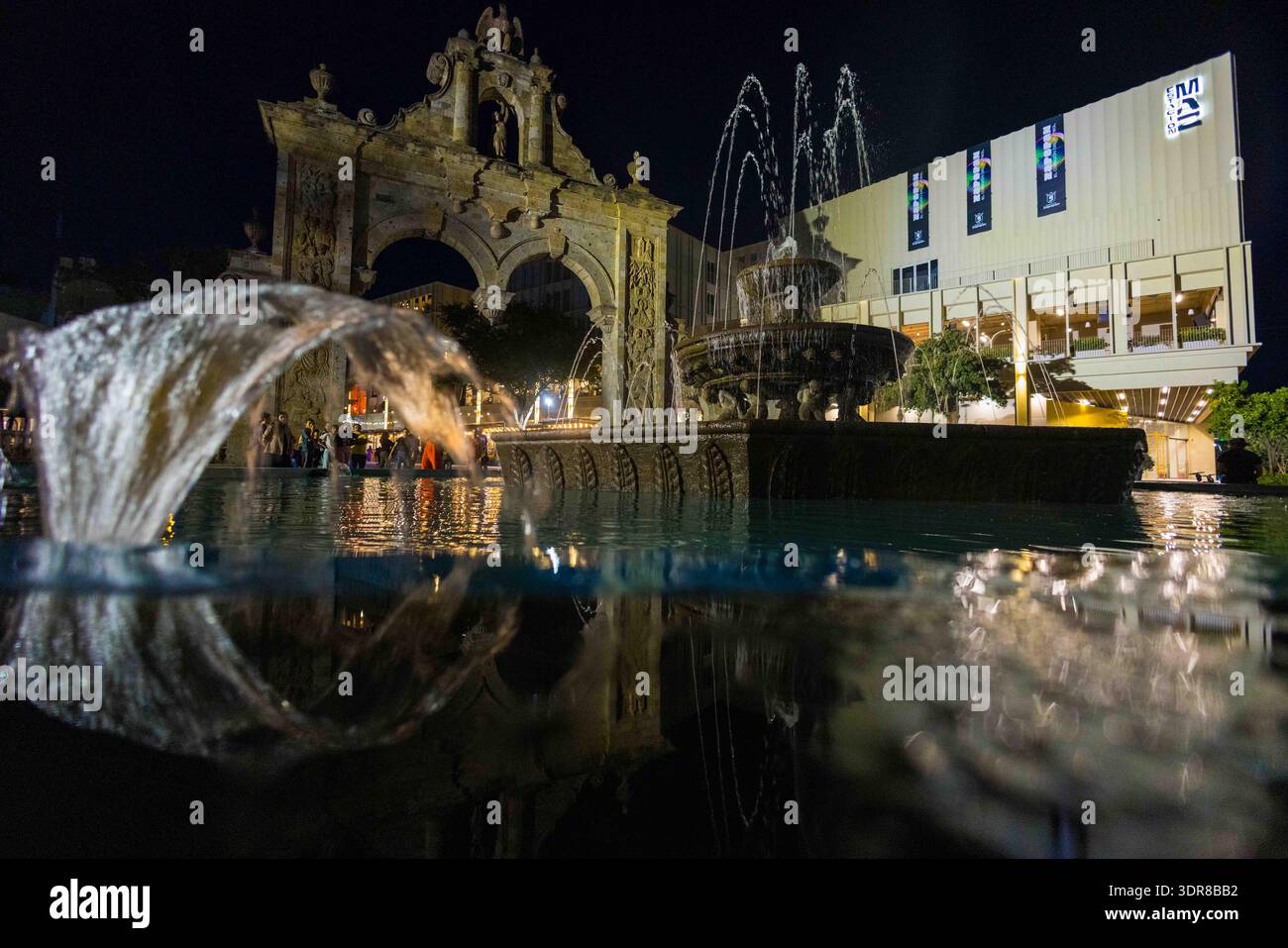 Fountain and Arches of Zapopan at night. FIFA World Cup 2026 - Previews ...