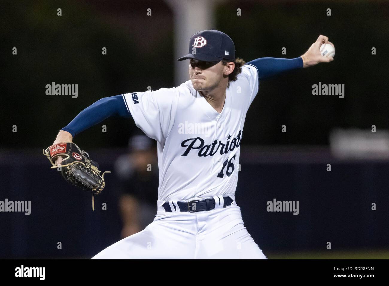 Dallas Baptist relief pitcher Liam Watt throws during an NCAA baseball ...