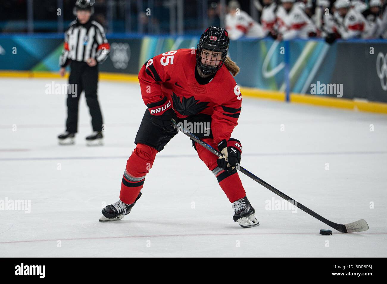 Daryl Watts (95) of Canada during a game against Switzerland in the ...
