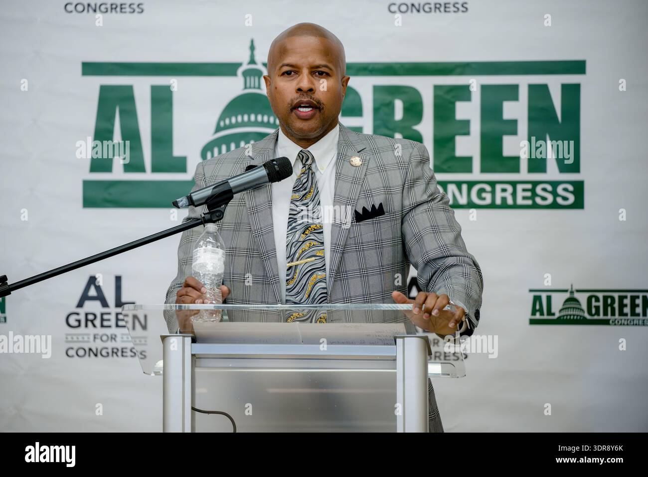 Rep. Ron Reynolds speaks onstage during the Precinct Chair Mixer for ...