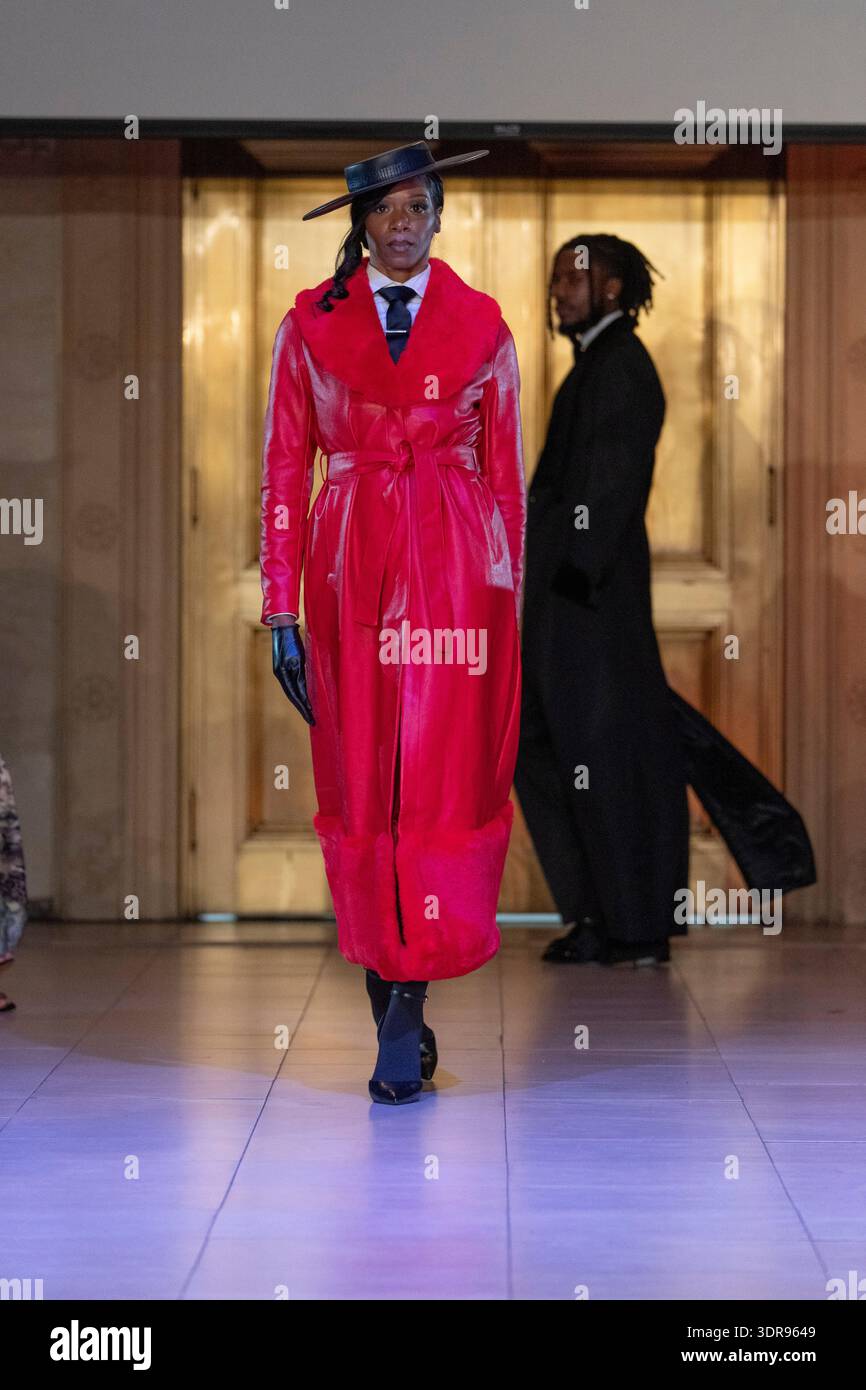 Models walk at Vava Zadi AW26 Runway Show for EPN at NYFW in New York ...