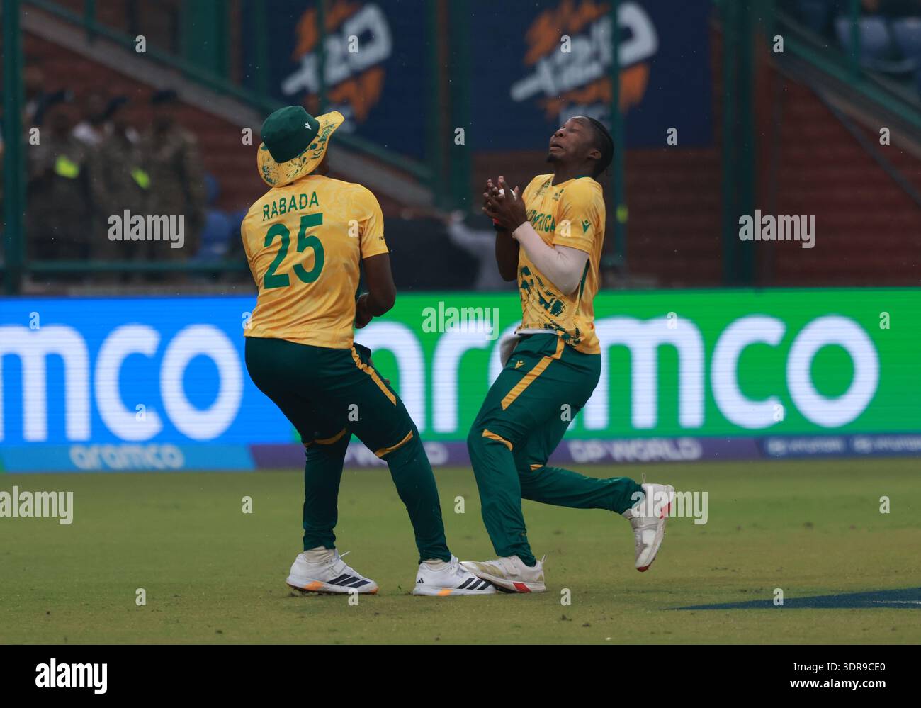 Kwena Maphaka of South Africa taking a catch during Match no 34, Group ...