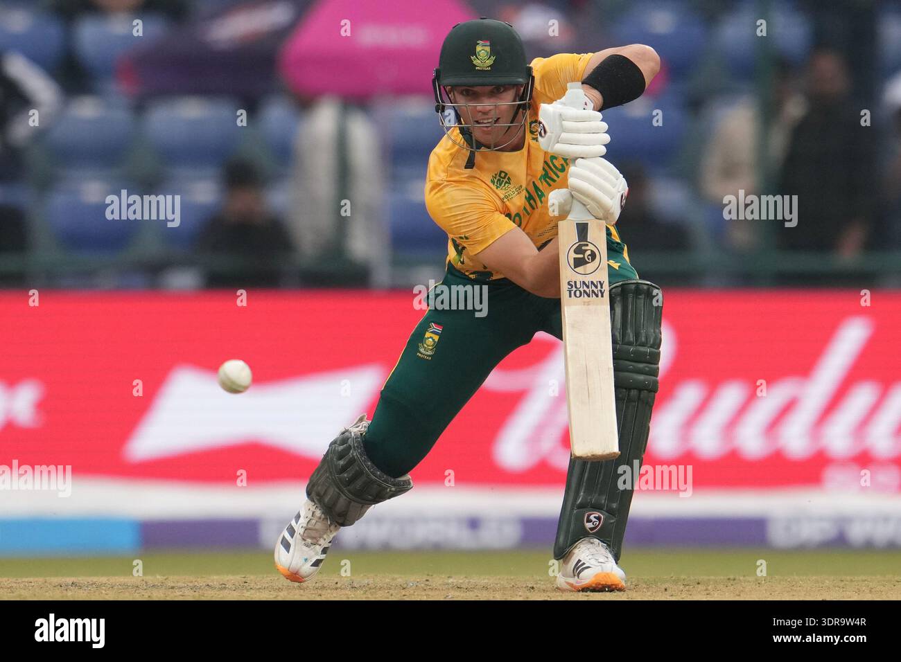South Africa's Tristan Stubbs plays a shot during the T20 World Cup ...